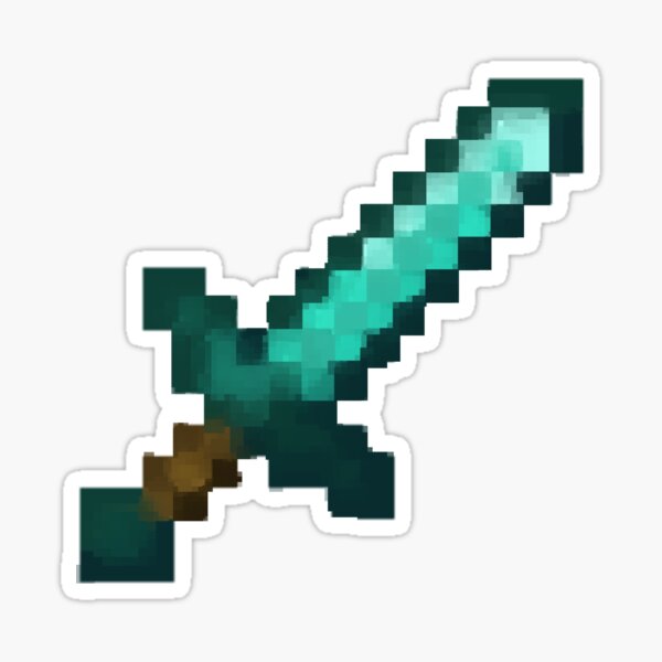 "Minecraft Diamond Sword" Sticker for Sale by Karvii | Redbubble