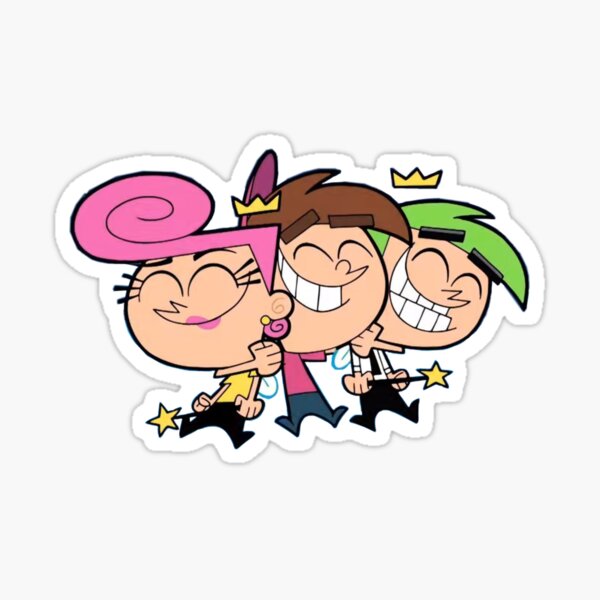 " Wanda Fairly Odd Parents,Fuuny Cosmo And Wanda" Sticker for Sale by ...