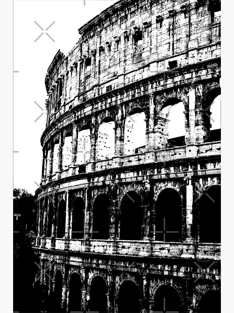 "Rome Colosseum black and white " Sticker for Sale by nikstol | Redbubble