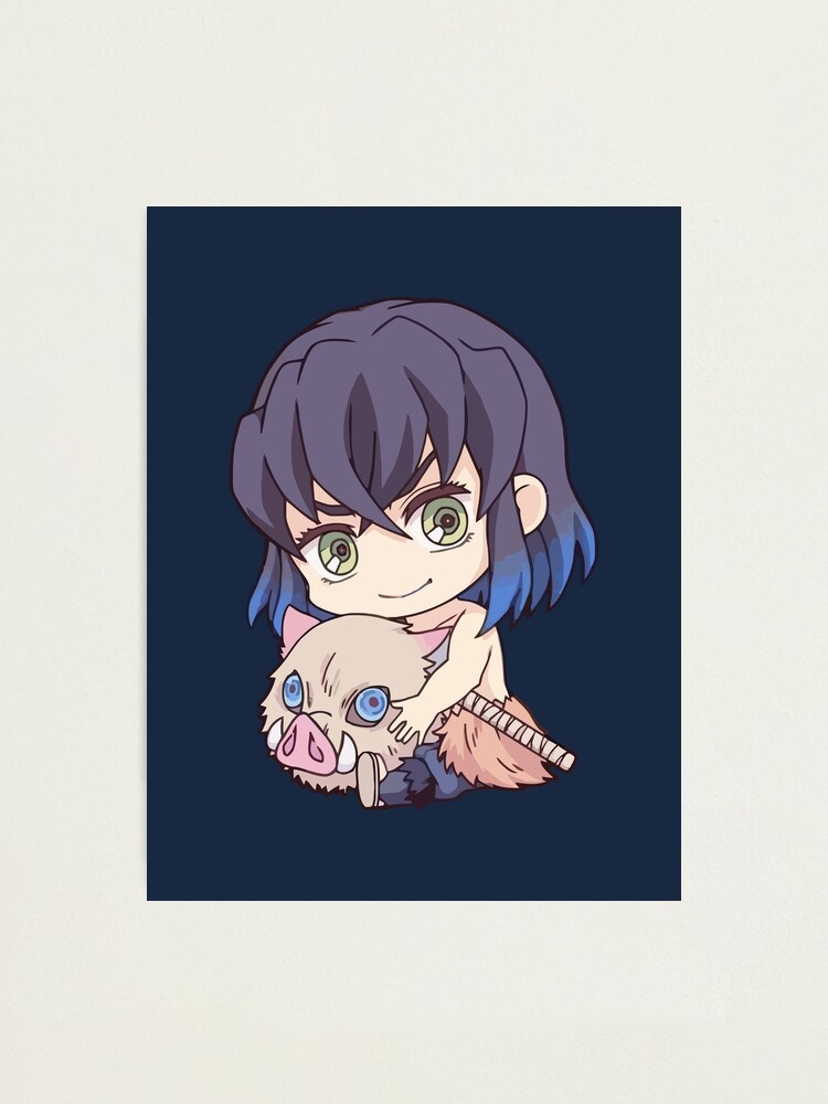 "Chibi Cute Inosuke Hashibira" Photographic Print for Sale by ...