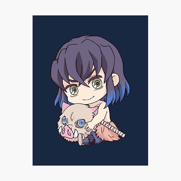 "Chibi Cute Inosuke Hashibira" Photographic Print for Sale by ...