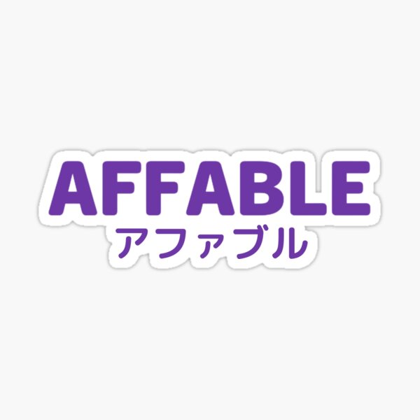 "Affable || Trash Taste" Sticker for Sale by AnardArt | Redbubble
