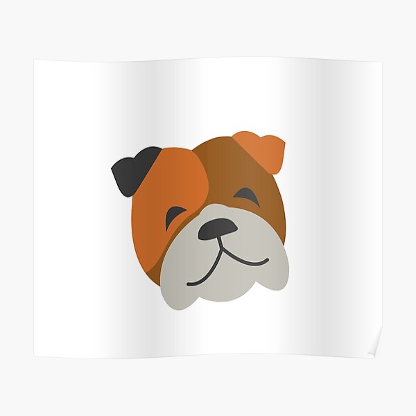 "smiling dog face" Poster for Sale by Charaff | Redbubble