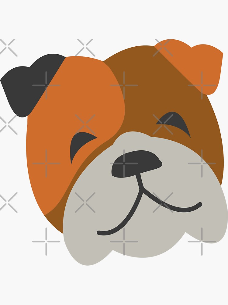 "smiling dog face" Sticker for Sale by Charaff | Redbubble