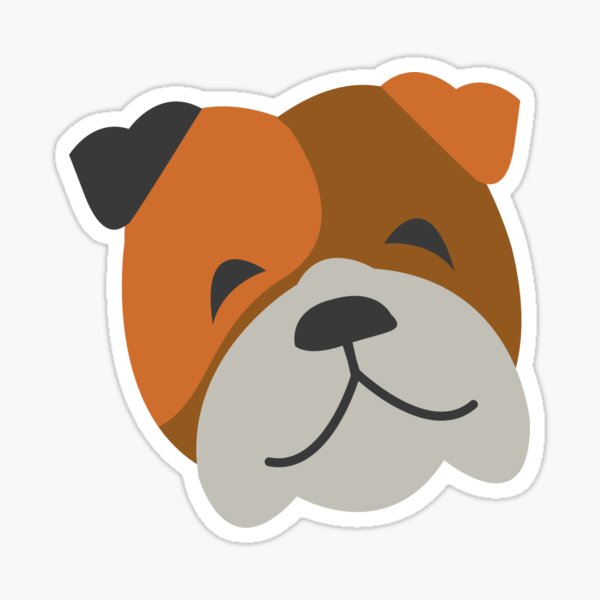 "smiling dog face" Sticker for Sale by Charaff | Redbubble
