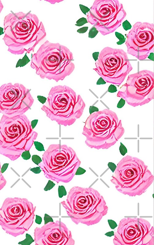"Pink roses pattern " by CalliopeCr | Redbubble