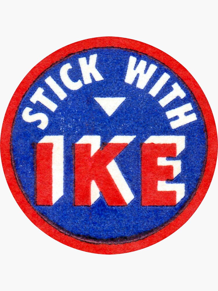 "1956 Stick with Ike" Sticker for Sale by historicimage | Redbubble