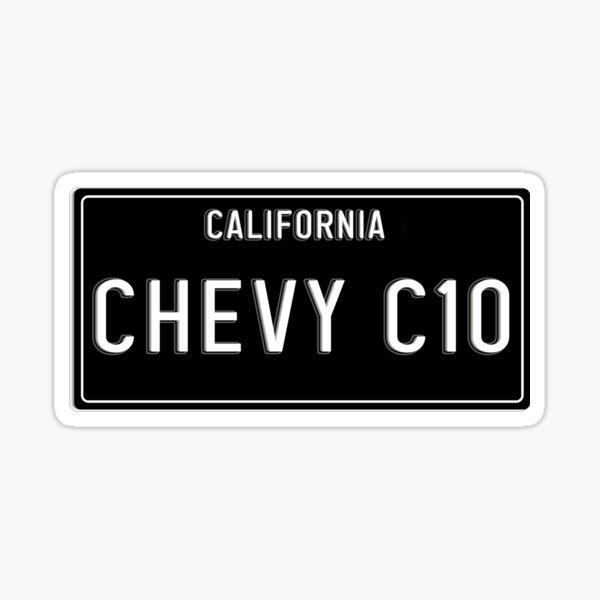 "California License Plate, C10" Sticker for Sale by YNOTdesigns | Redbubble