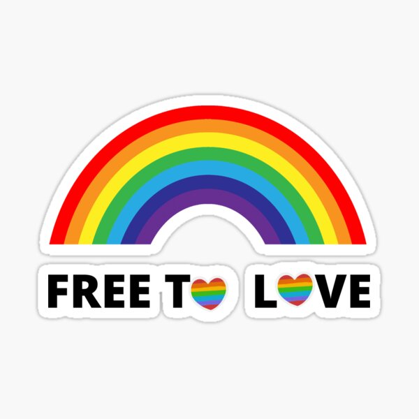 "Free to love" Sticker for Sale by lucez | Redbubble