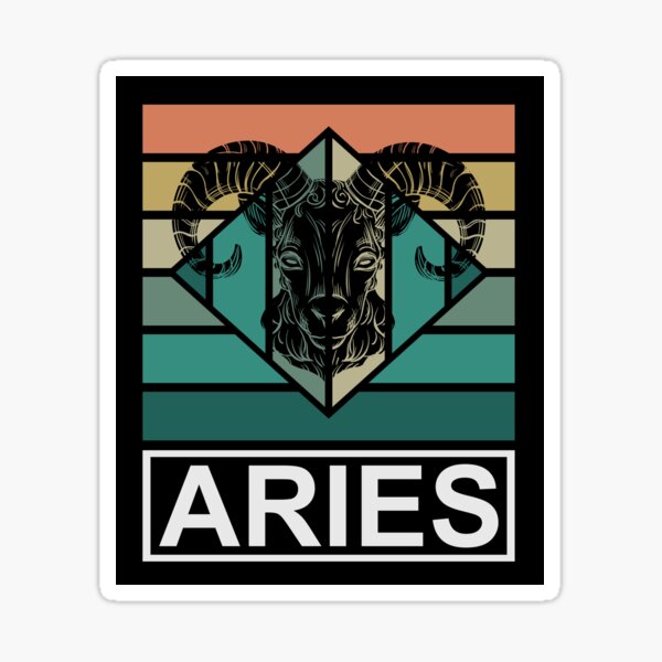 "Aries Zodiac Sign, Line Art Aries, Horoscope" Sticker for Sale by BlackCatTheory | Redbubble
