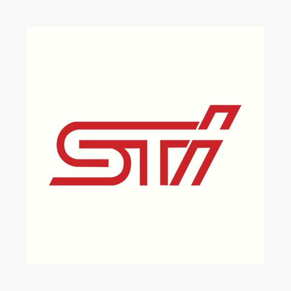 "STI logo" Art Print for Sale by CarFan | Redbubble