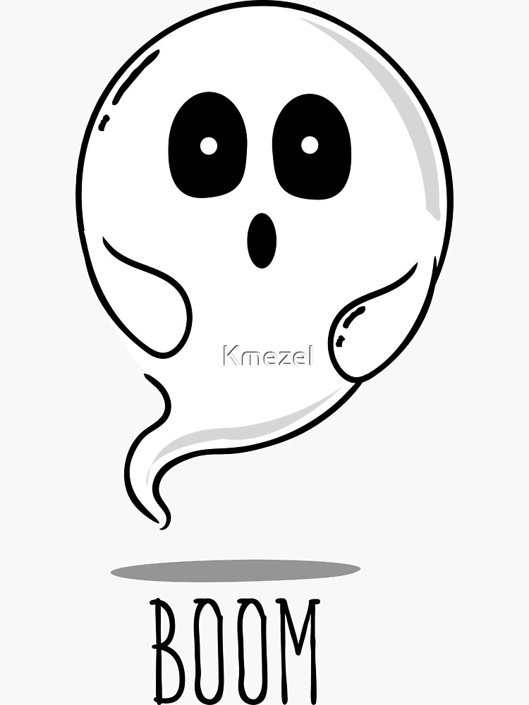 "Ghost Boom " Sticker for Sale by Kmezel | Redbubble