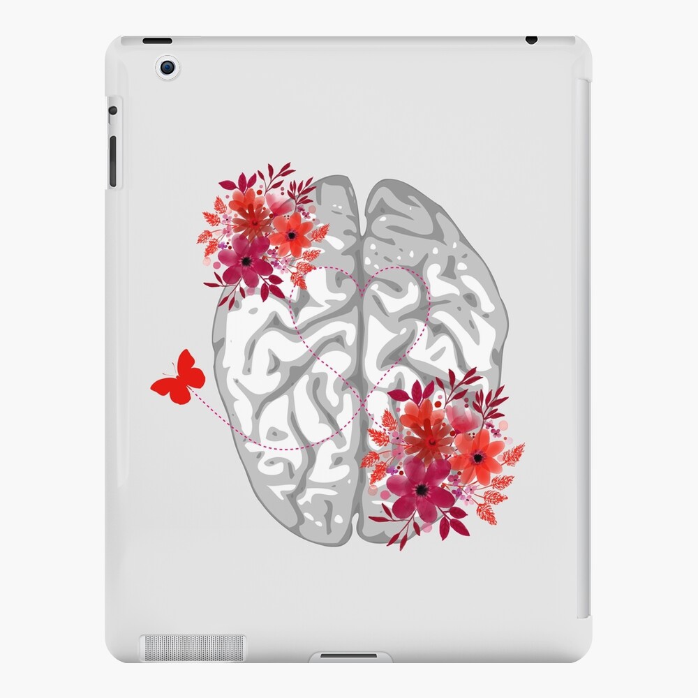 Funda y vinilo para iPad «Anatomía del cerebro con flores rojas y ... Funda y vinilo para iPad «Anatomía del cerebro con flores rojas y ...