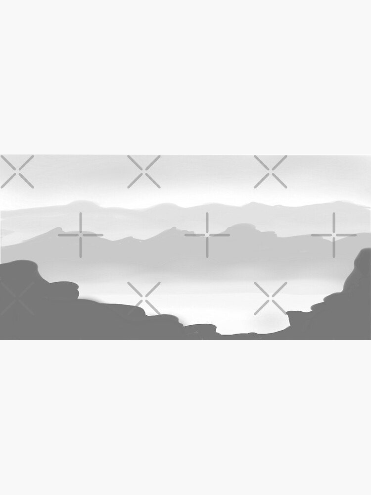 "Misty Mountains - black and white" Sticker for Sale by the-pathfinder ...