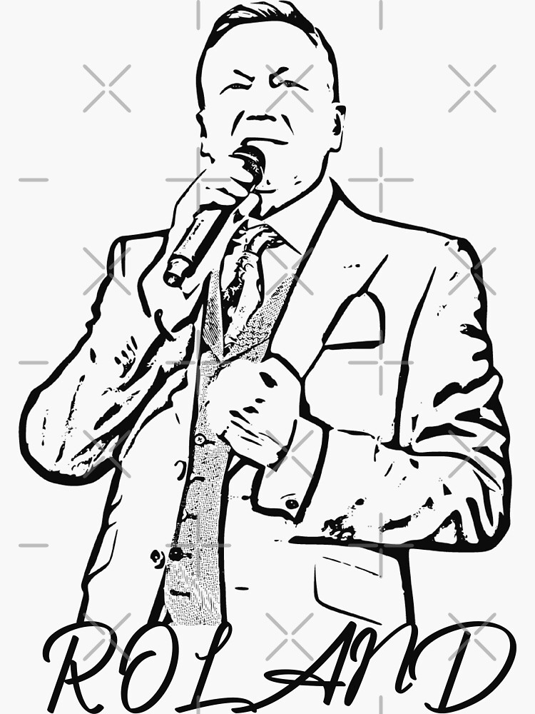 "Roland Kaiser Line Art" Sticker for Sale by sayedmossad | Redbubble