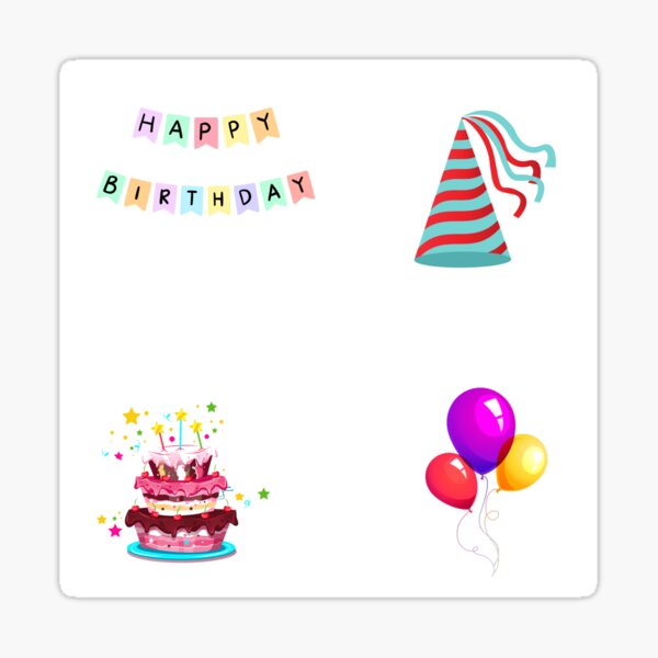"Happy birthday celebration pack " Sticker for Sale by ronmccray54 ...