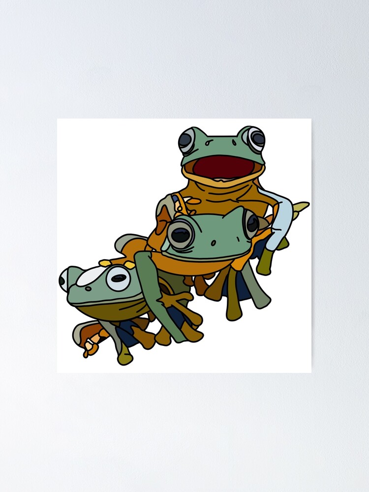 "Triple frog " Poster for Sale by Dummydude300 | Redbubble