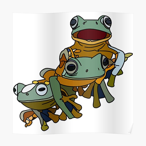 "Triple frog " Poster for Sale by Dummydude300 | Redbubble
