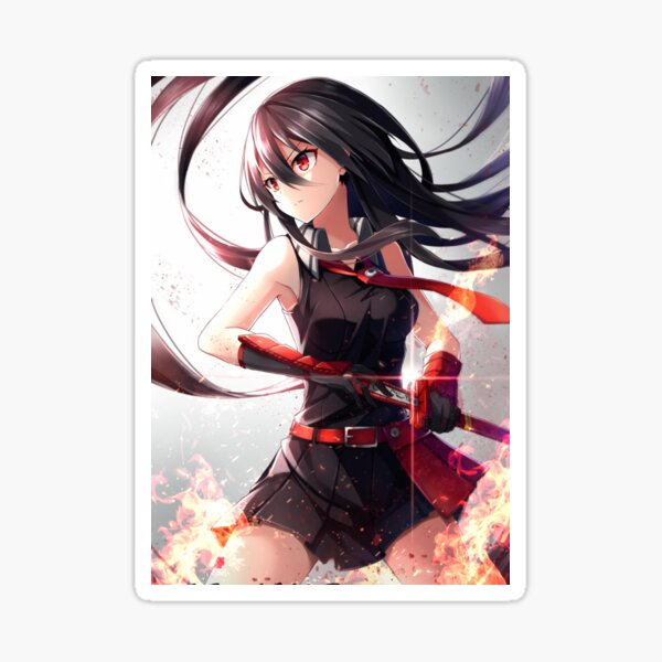 "Akame Holding Sword - Akame Ga Kill Anime / Manga Character " Sticker ...