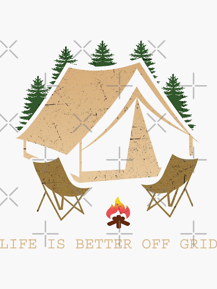 "Life Is Better Off Grid" Sticker for Sale by Gibbonzo | Redbubble