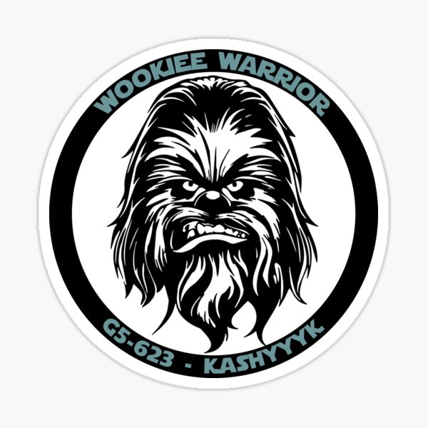 "wookiee warrior" Sticker for Sale by BrainiacLogo | Redbubble
