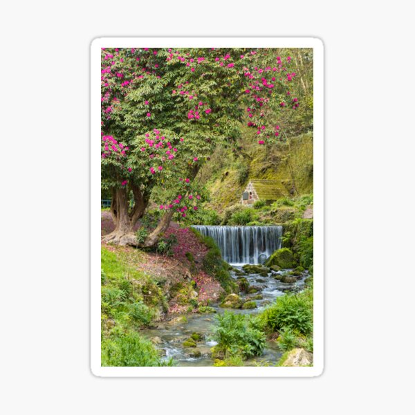 "Waterfall at Menacuddle Well" Sticker for Sale by SteveJSmith42 ...