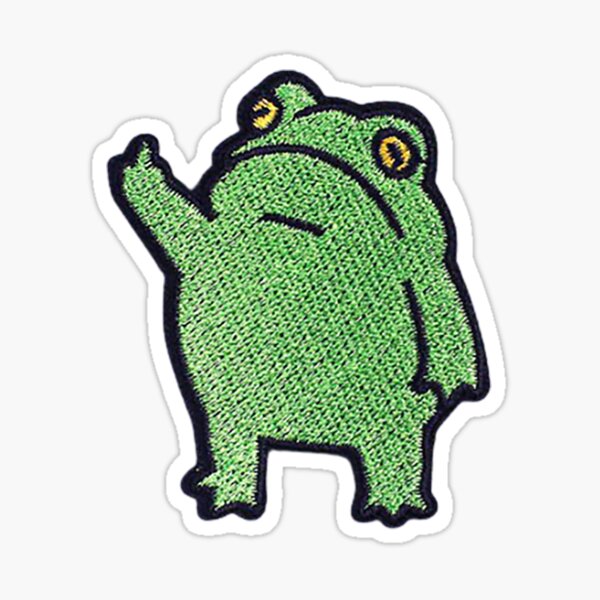 "Frog Midfing" Sticker for Sale by CraftySkill | Redbubble