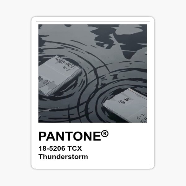 "Pantone Thunderstorm" Sticker for Sale by jessdigital | Redbubble