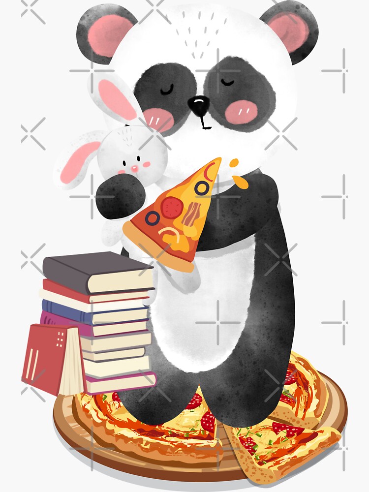 "Meepa the Pizza Loving Panda" Sticker for Sale by tmdaliggr | Redbubble