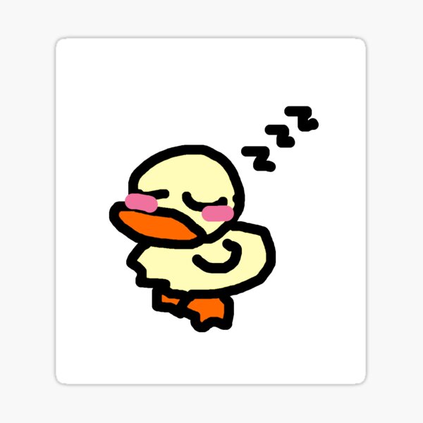 "Sleepyhead duckling chibby " Sticker for Sale by Pixiecat05 | Redbubble