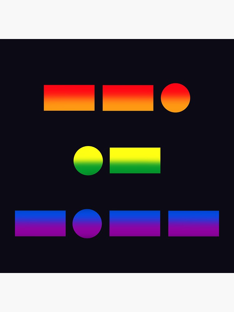 "Gay Flag Morse Code" Sticker for Sale by BeGayDoGood | Redbubble