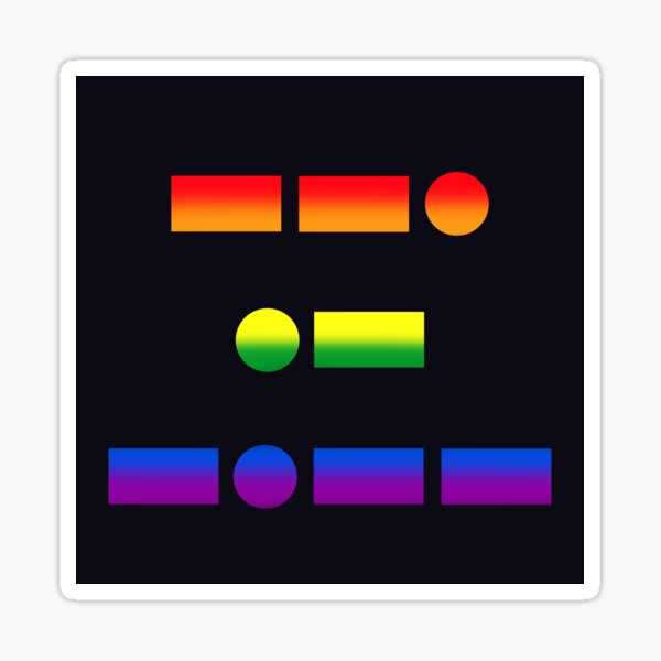"Gay Flag Morse Code" Sticker for Sale by BeGayDoGood | Redbubble