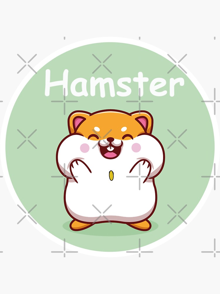 "Nursery Hamster Sticker" Sticker for Sale by tingletanglebee | Redbubble