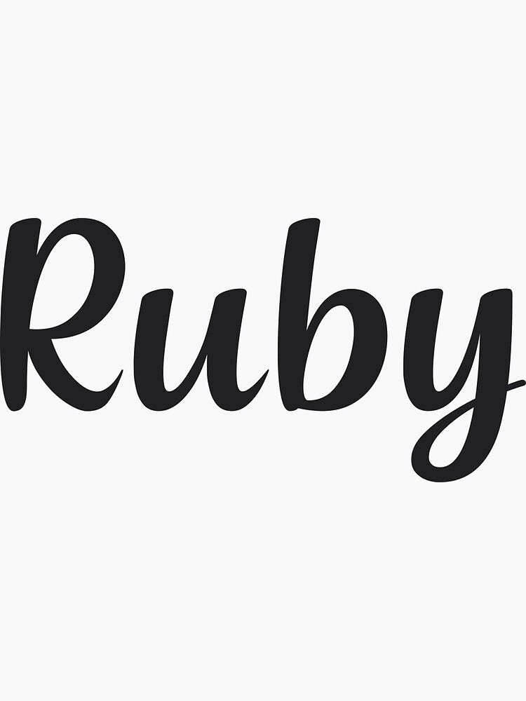 "Ruby" Sticker for Sale by 99Posters | Redbubble