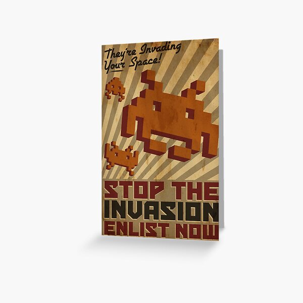 "Invading Your Space Propaganda Poster" Greeting Card by unluckydevil ...