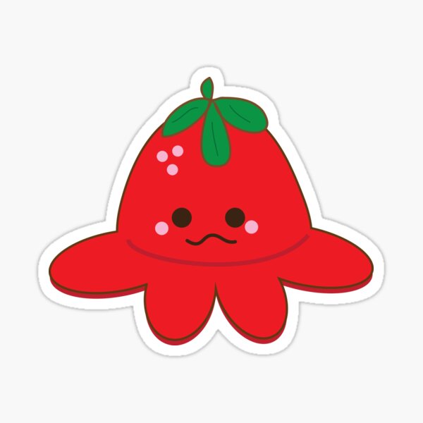"Strawberry octopus plushie cute" Sticker for Sale by fluffyfamcraft ...