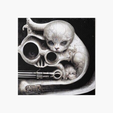 "Cat Gun Giger inspired design" Art Board Print for Sale by Gorilla ...