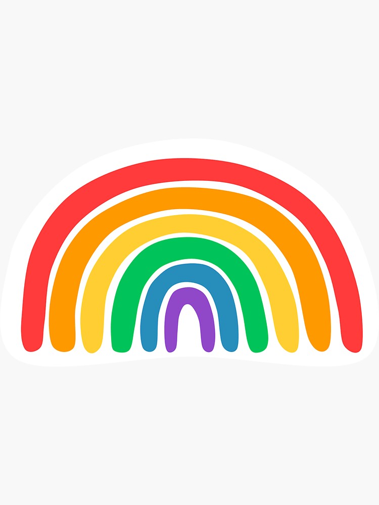 "Rainbow Gay Pride LGBT+ " Sticker for Sale by CloverCabinDgn | Redbubble