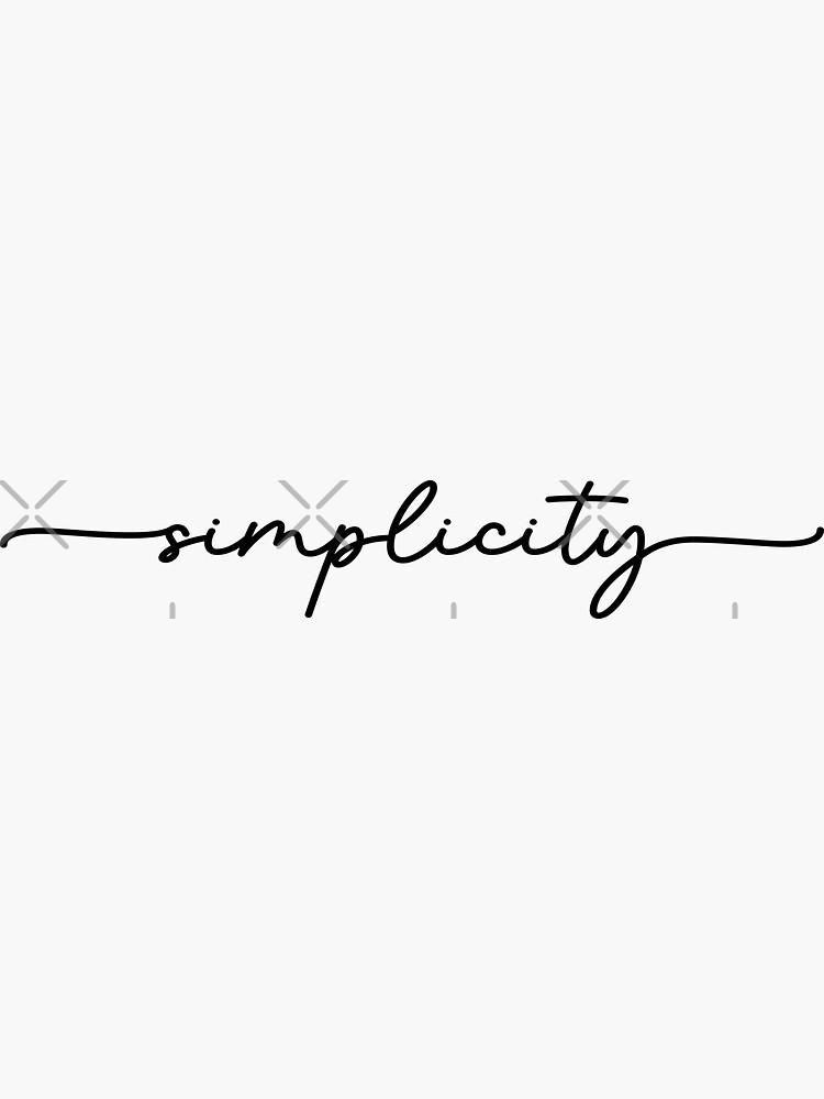 "Simplicity" Sticker for Sale by SaviAzure | Redbubble