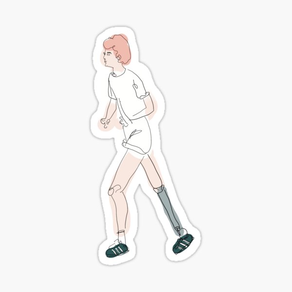 "Terry Fox Marathon of Hope" Sticker for Sale by Scotiaboydart | Redbubble