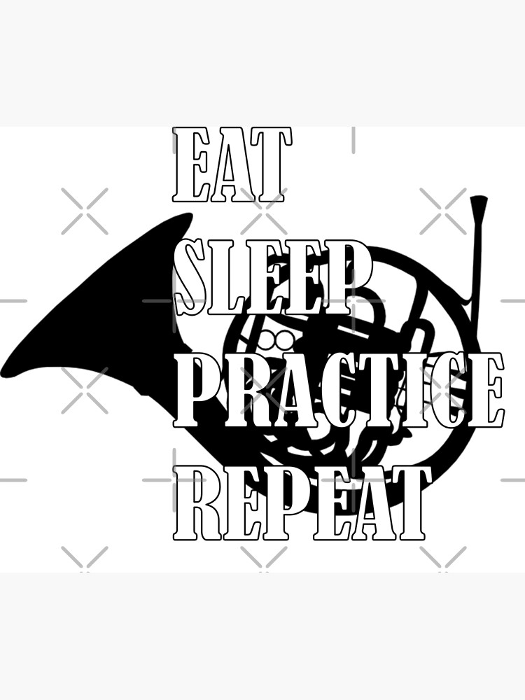 "Eat Sleep Practice Repeat: French Horn" Poster by dweebcocreation ...