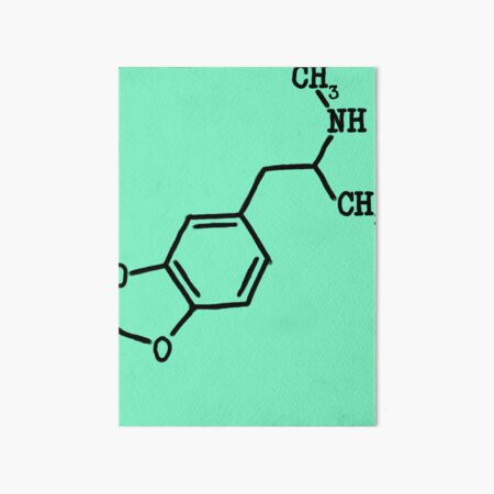"MDMA (Ecstasy) - Molecular Structure " Art Board Print for Sale by ...