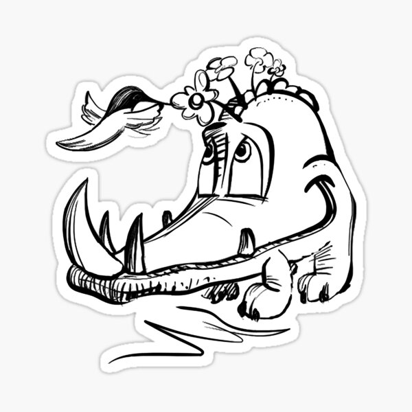 "Monster and Hummingbird " Sticker for Sale by Christoph91079 | Redbubble