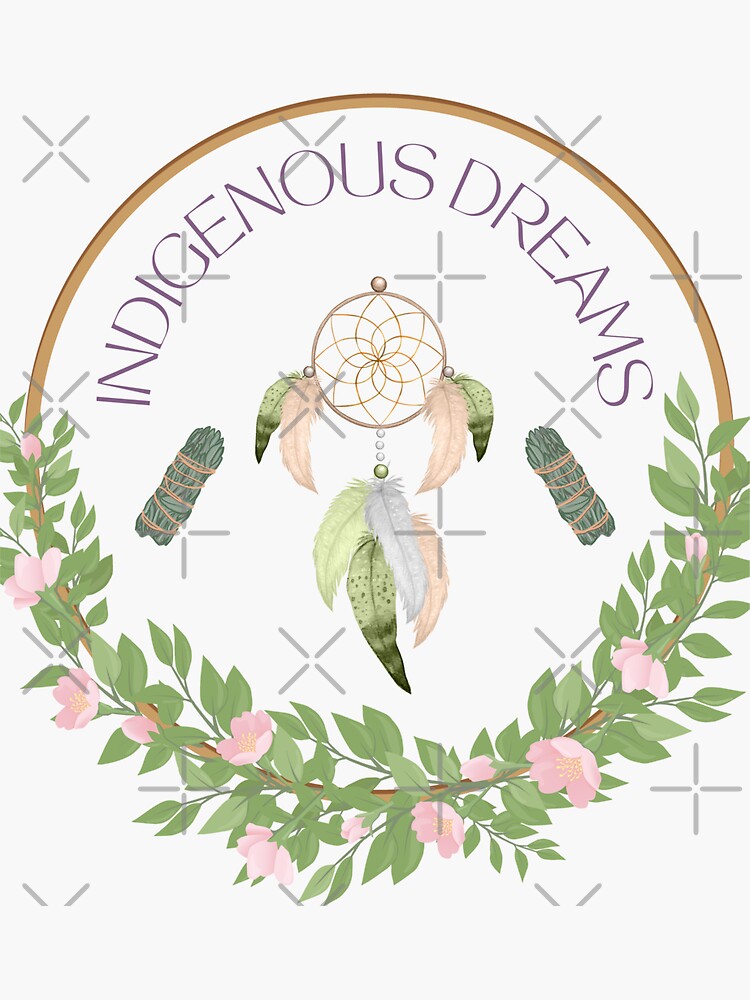 "Indigenous Dreams, Dreamcatcher Logo," Sticker for Sale by Slyguy77 ...