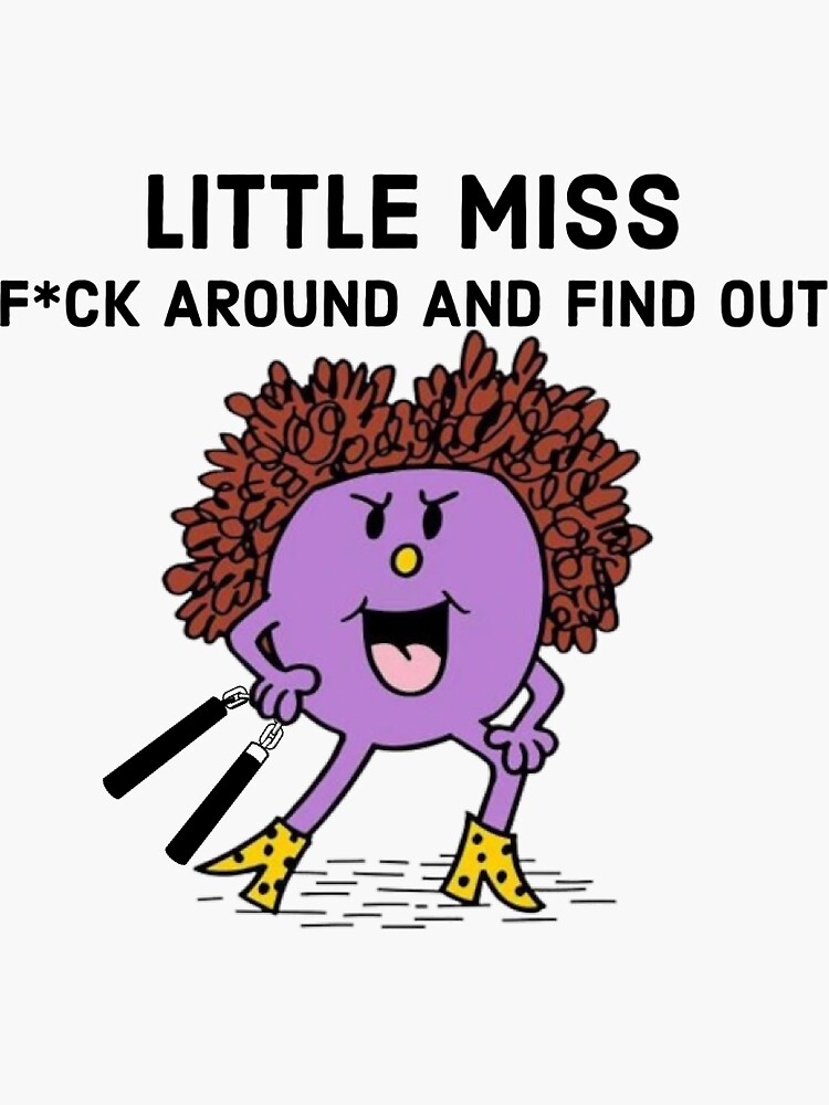 "Little miss don’t push it" Sticker for Sale by selfxcheckout | Redbubble