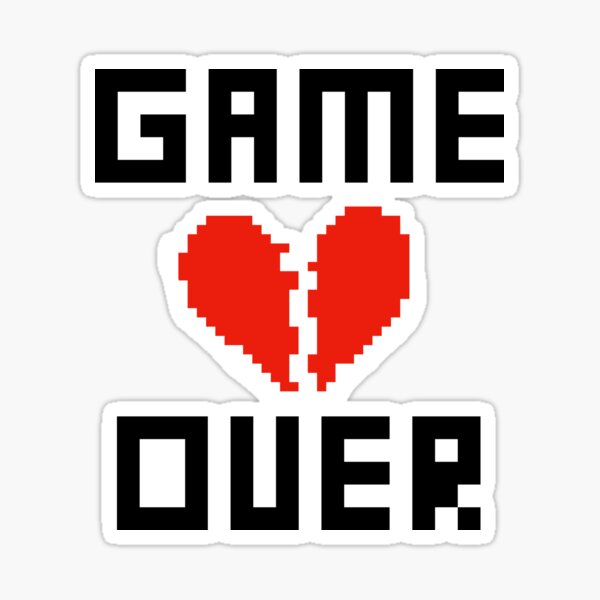 "Game Over Undertale" Sticker for Sale by TheArtCauldron | Redbubble