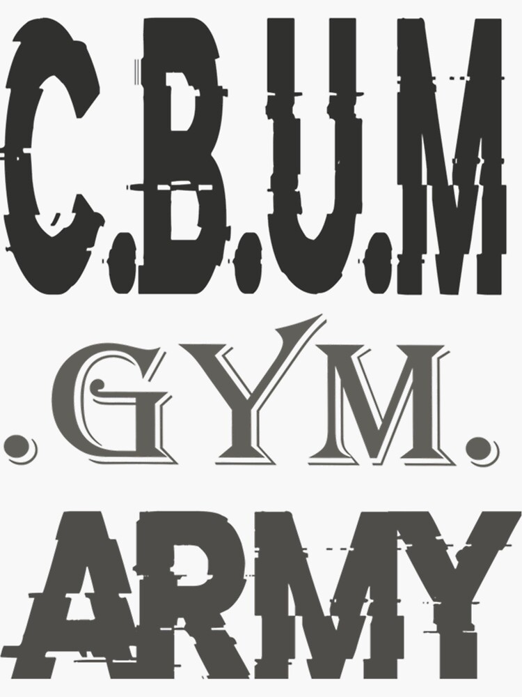 "Chris Bumstead Gym Motivation (CBUM GYM ARMY) Es " Sticker for Sale by ...