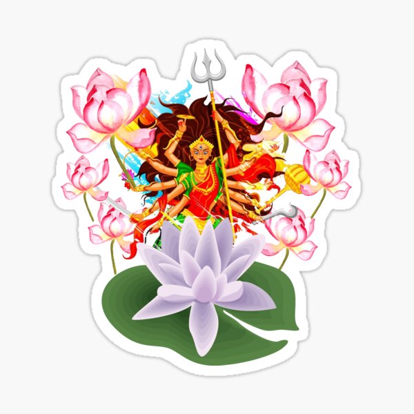 "Navratri/ Dusshera/ Durga Puja - Shailputri" Sticker for Sale by ...