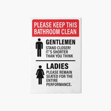 " Please Keep Bathroom Clean Funny Sign" Art Board Print for Sale by ...