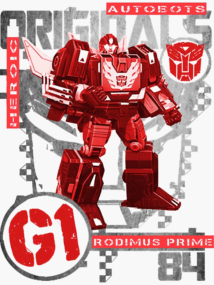 "G1 Originals - Rodimus Prime " Sticker for Sale by JamesVela80988 ...